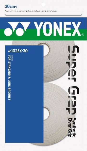 Yonex Wet Super Grap White 30-Pack | Racket1